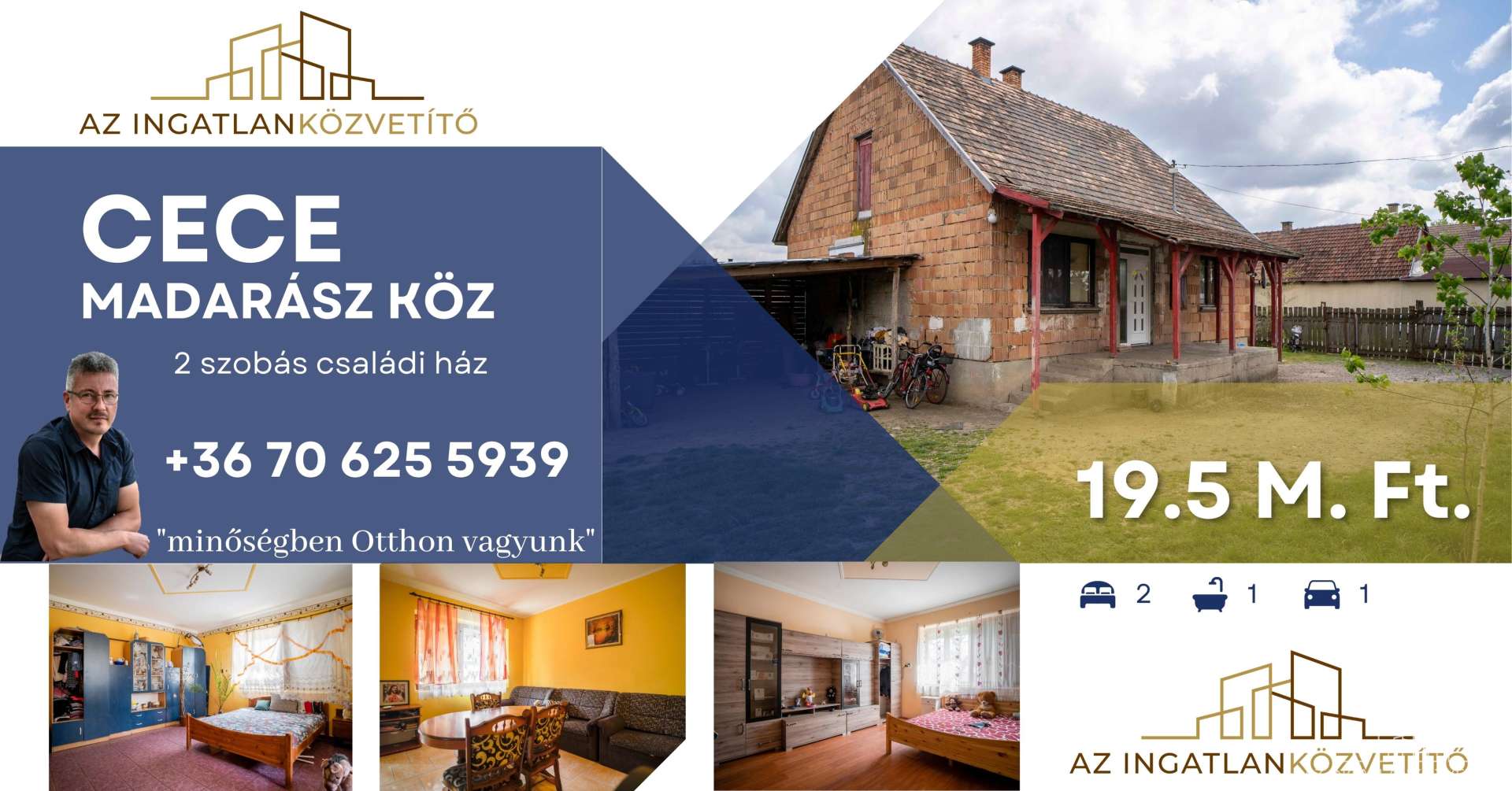 Cece, Madarász köz, 2 szobás családi ház - Az Ingatlanközvetítő